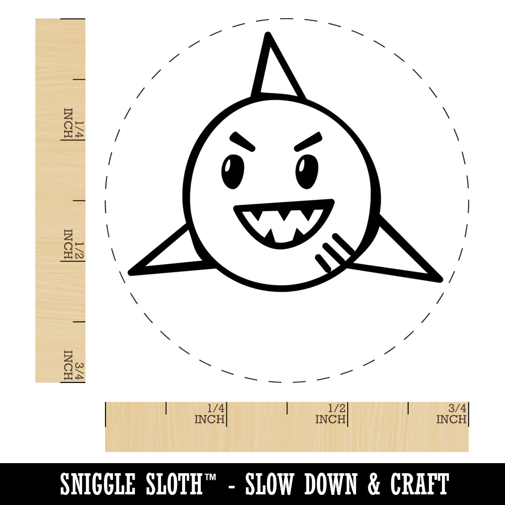 Shark Face Doodle Self-Inking Rubber Stamp for Stamping Crafting ...