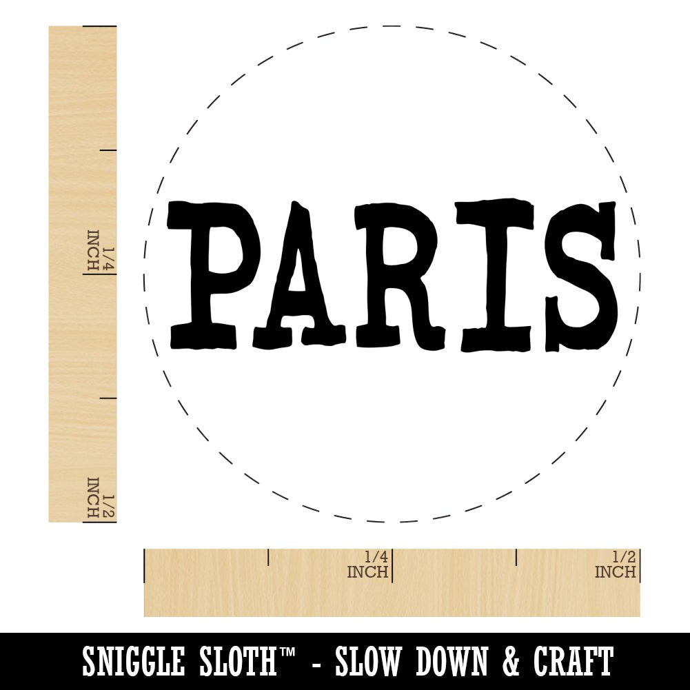 Paris Fun Text Self-Inking Rubber Stamp for Stamping Crafting Planners ...