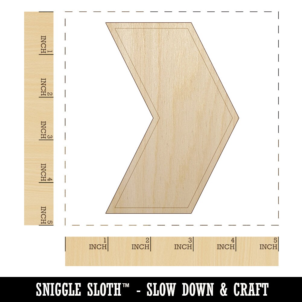 Chevron Arrow Outline Unfinished Wood Shape Piece Cutout for DIY Craft ...