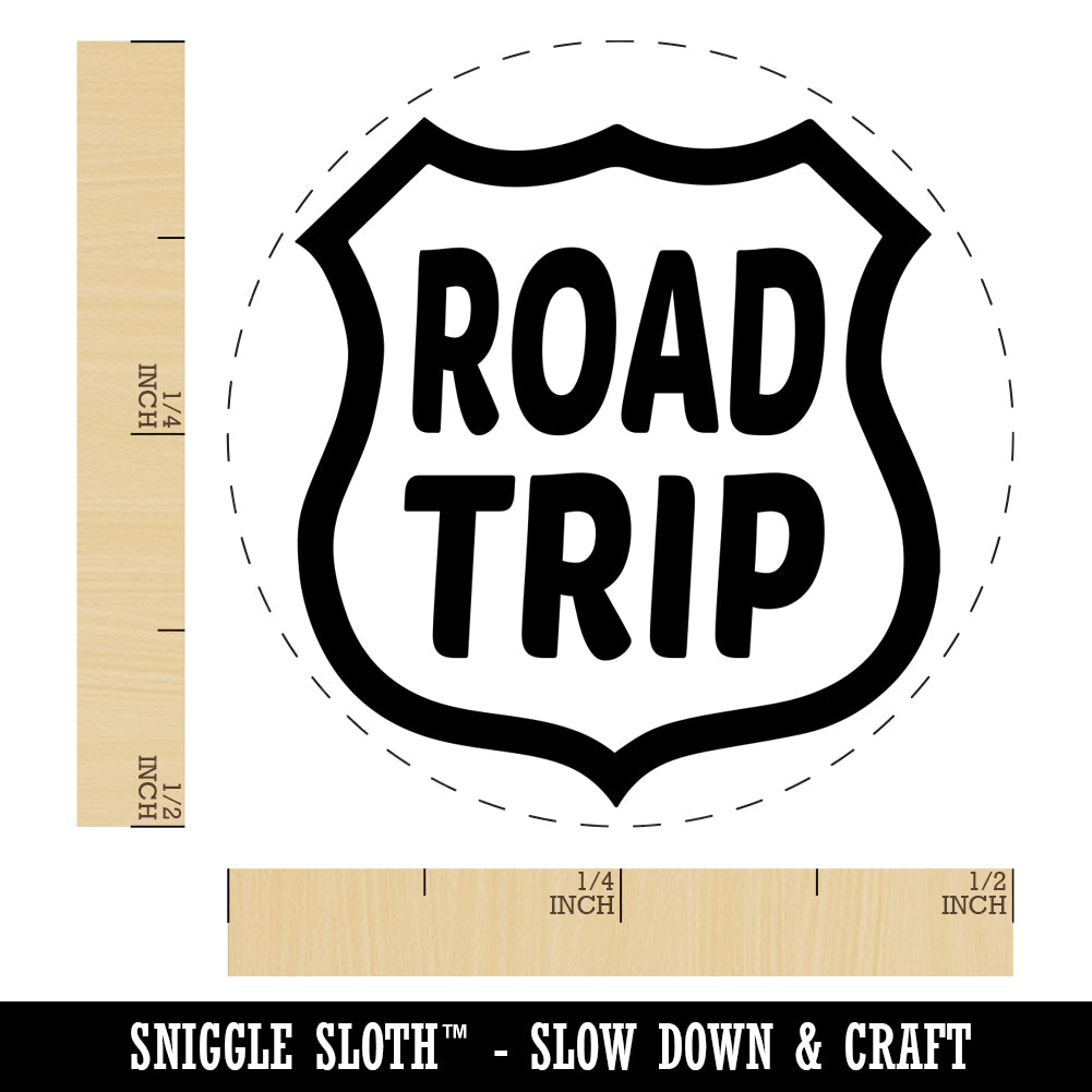 Road Trip Route Sign Travel Self-Inking Rubber Stamp for Stamping ...