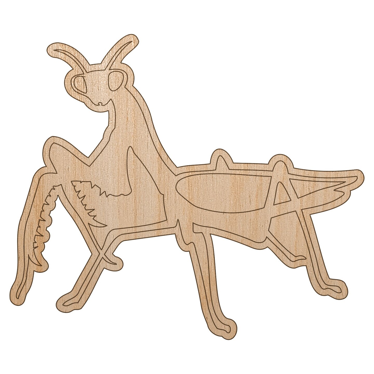 Praying Mantis Insect Unfinished Wood Shape Piece Cutout for DIY Craft ...