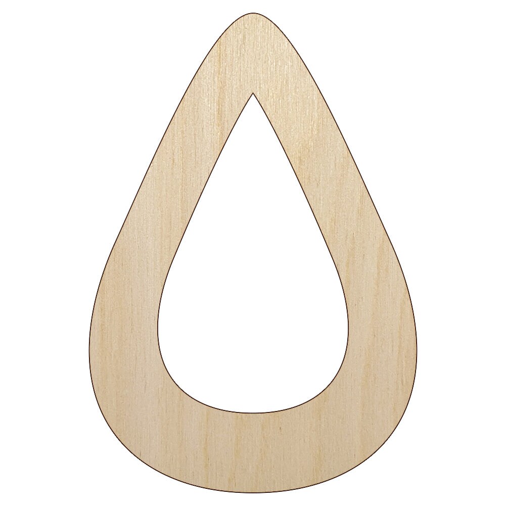 Hydrate Water Rain Drop Frame Outline Unfinished Wood Shape Piece ...