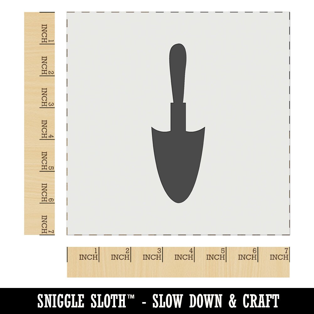 Garden Trowel Shovel Solid Wall Cookie DIY Craft Reusable Stencil ...