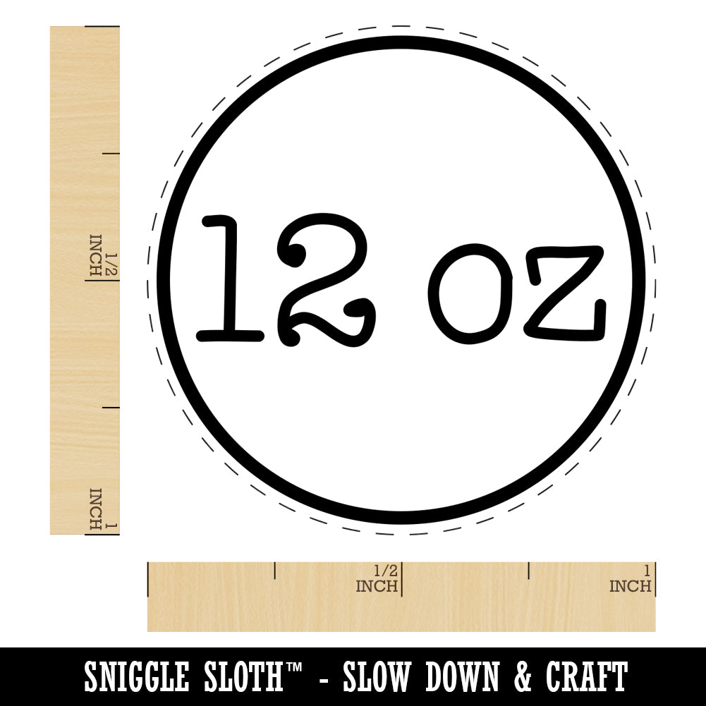 12 oz Ounce Weight Label Self-Inking Rubber Stamp for Stamping Crafting ...