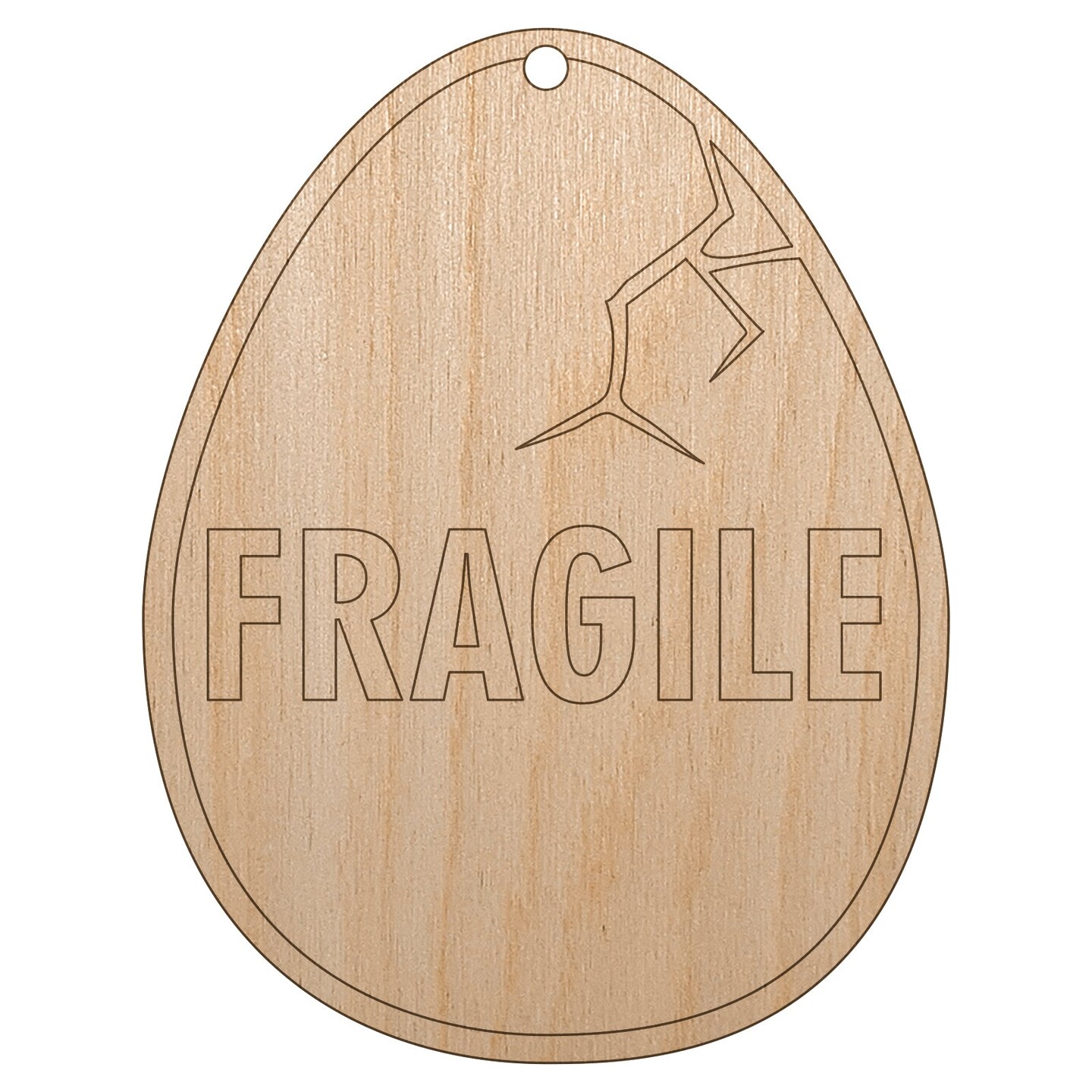 Fragile Cracked Chicken Egg Unfinished Craft Wood Holiday Christmas ...