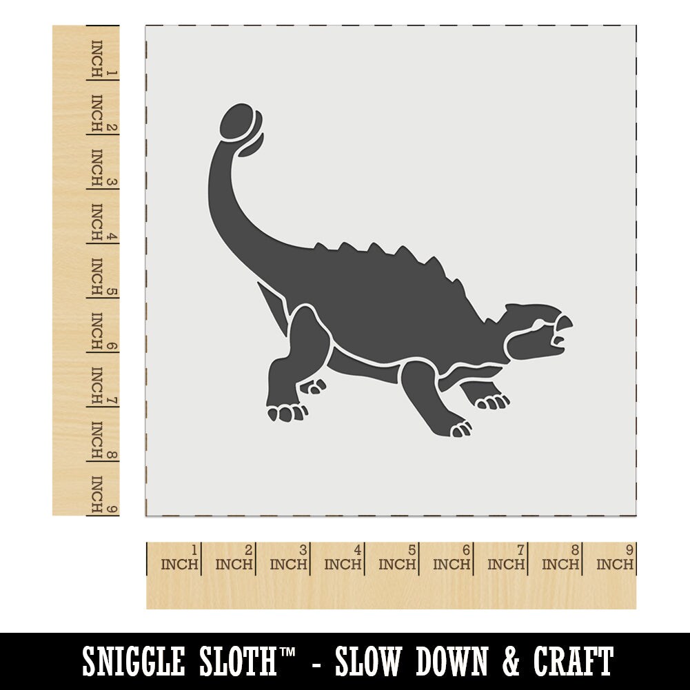 Ankylosaurus Dinosaur Wall Cookie DIY Craft Reusable Stencil | Michaels