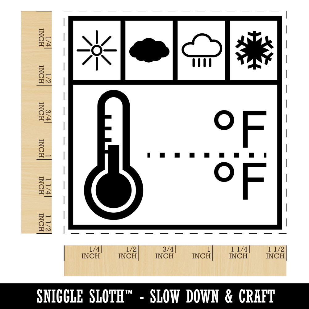 Weather Tracker Log Symbols Self-Inking Rubber Stamp Ink Stamper | Michaels