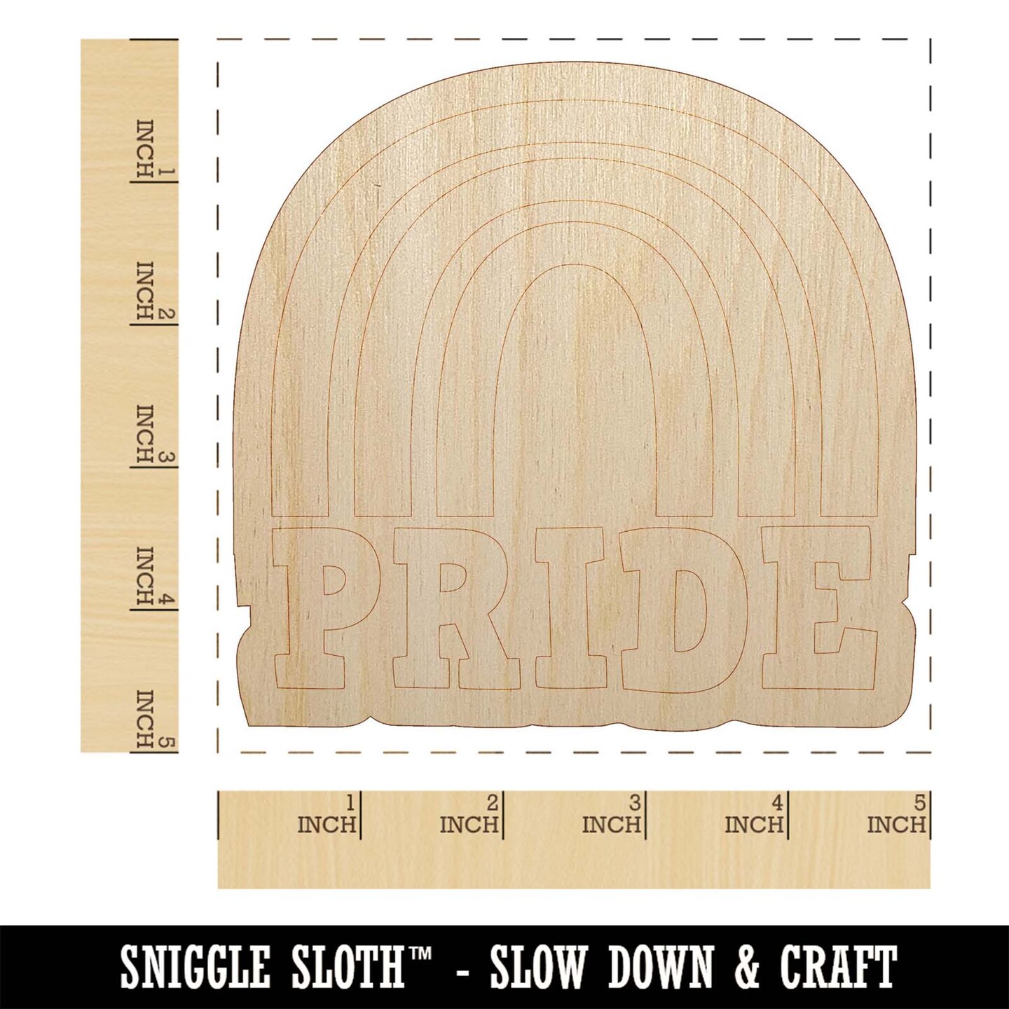 Pride Fun Rainbow LGBTQ Unfinished Wood Shape Piece Cutout for DIY ...