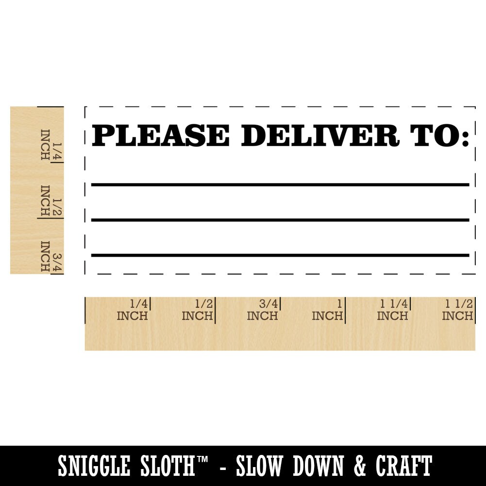 Please Deliver To Blank Letter Package Mail Self-Inking Rubber Stamp ...