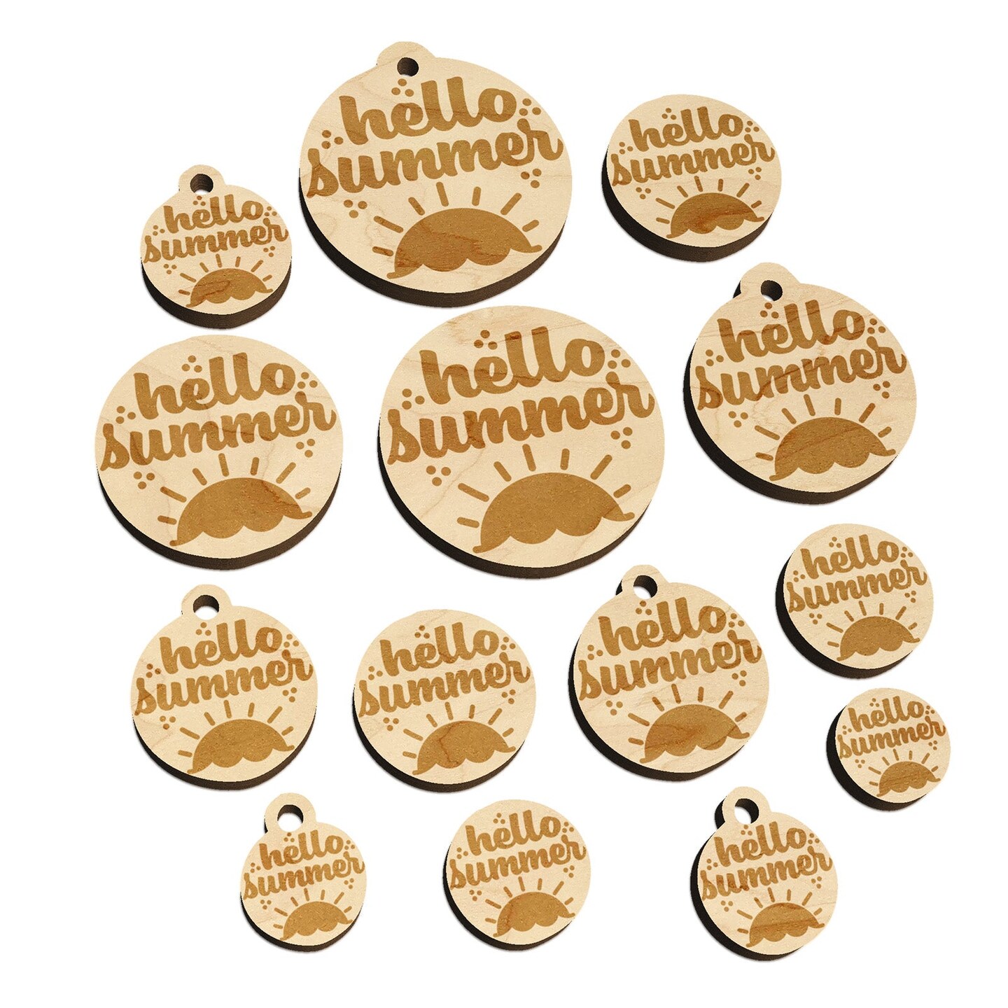 Hello Summer Mini Wood Shape Charms Jewelry DIY Craft | Michaels