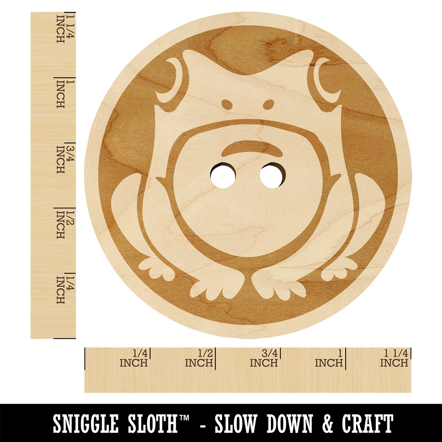 Cute Frog Sitting Wood Buttons for Sewing Knitting Crochet DIY Craft ...