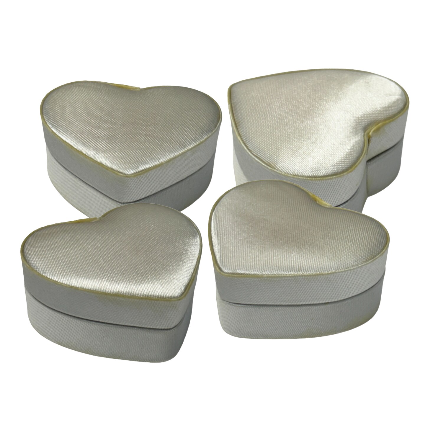 Value Pack of 3 Petite White Satin Heart Keepsake Box | Michaels