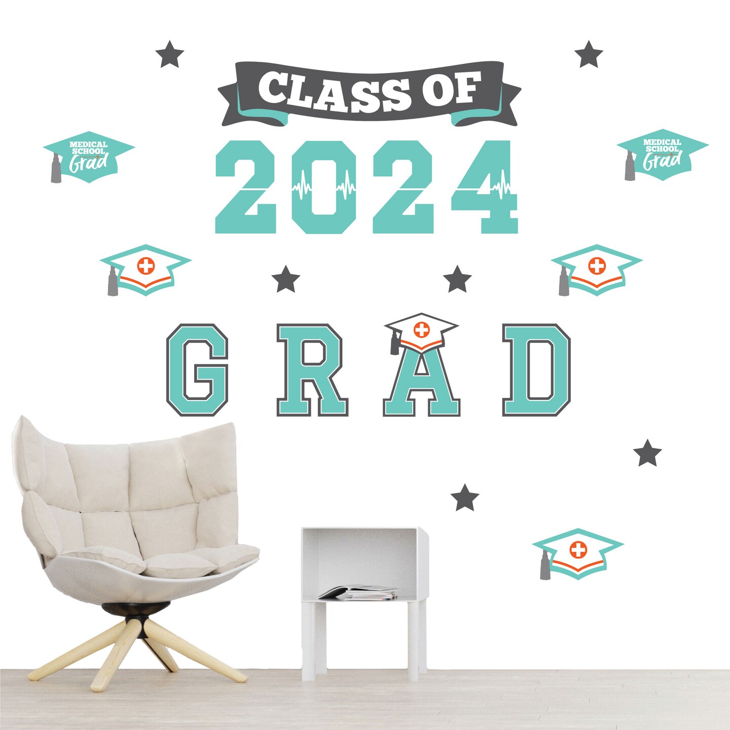 Big Dot of Happiness Medical School Class of 2024 Graduation Party Wall ...