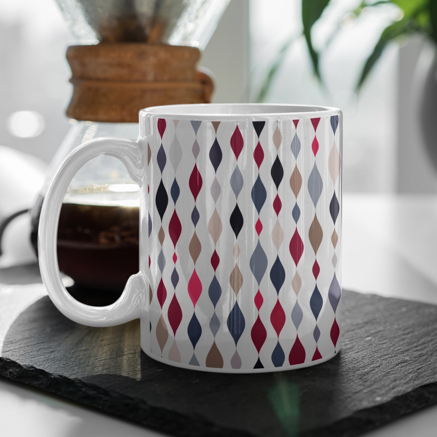 12oz Coffee Mug Stars and Stripes Americana Streamers Print. High ...
