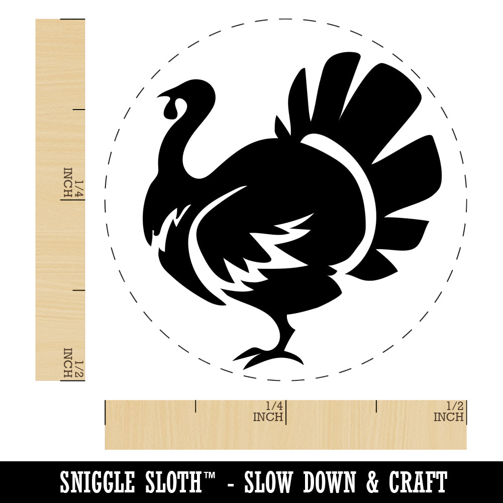 Turkey Silhouette Thanksgiving Self-Inking Rubber Stamp for Stamping ...