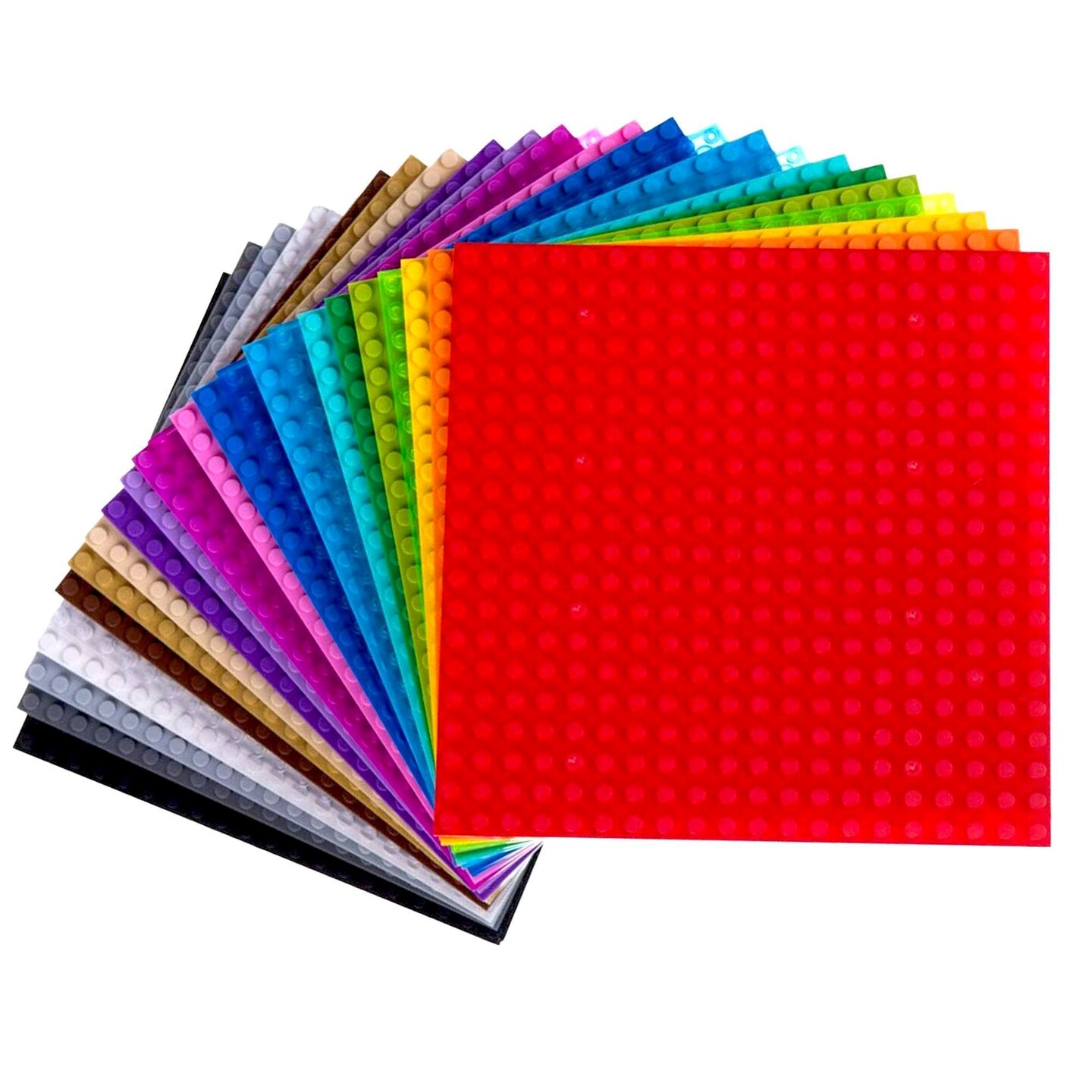 Strictly Briks 12 Pack Classic Stackable Baseplates 6x6, for Building ...