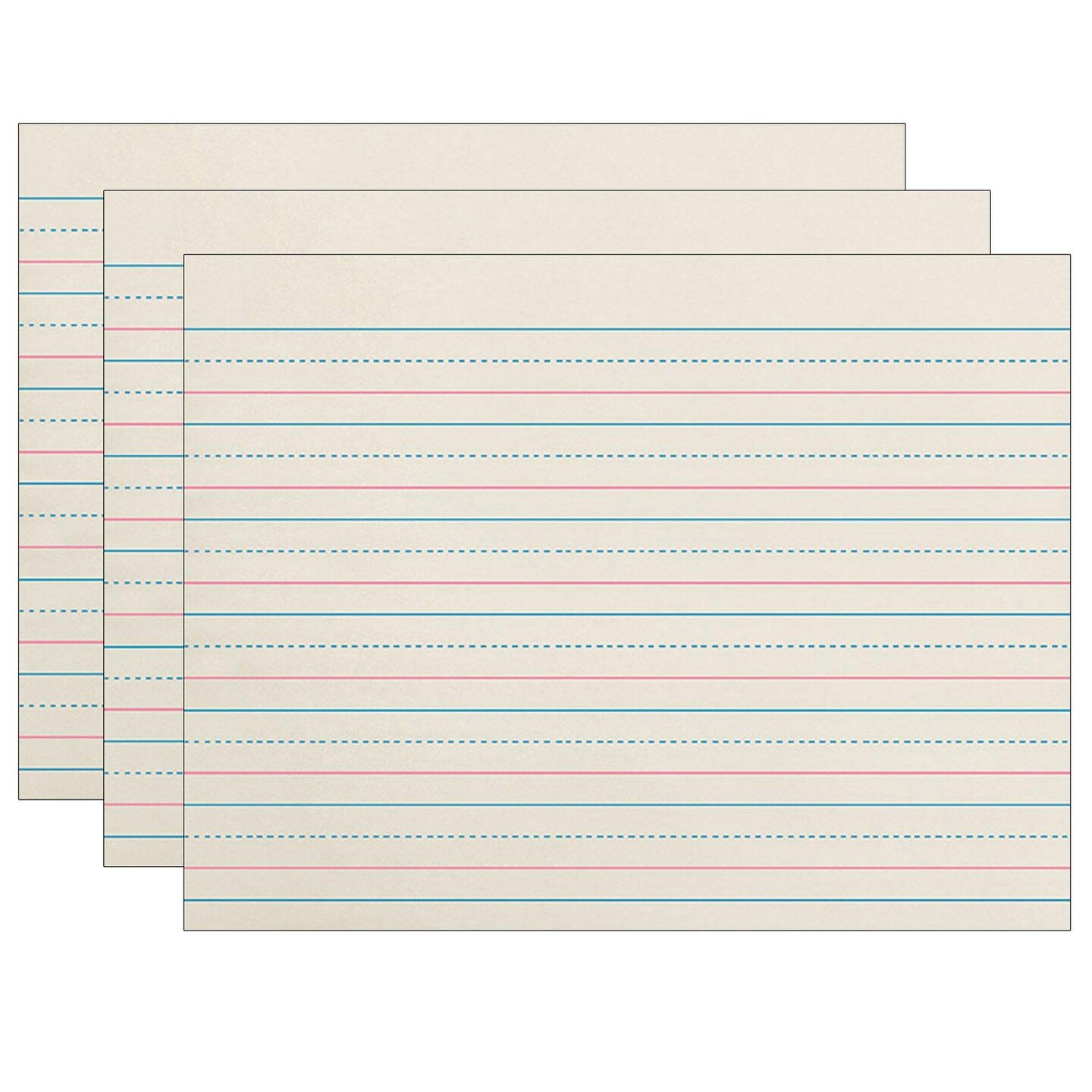 Newsprint Handwriting Paper, Dotted Midline, Grade K, 3/4" x 3/8" x 3/8 ...