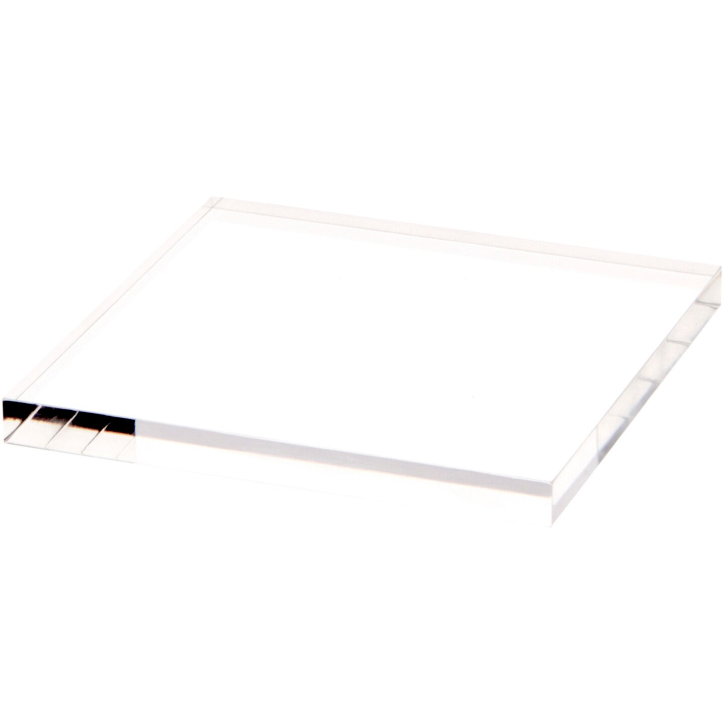 Plymor Clear Square Acrylic Display Base, 4" W x 4" D x 0.375" H | Michaels