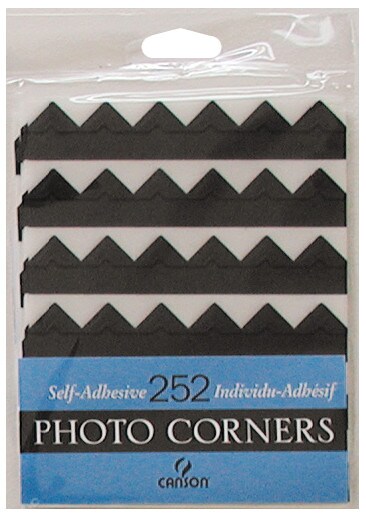 Canson Self-Adhesive Photo Corner Sheet, Black | Michaels