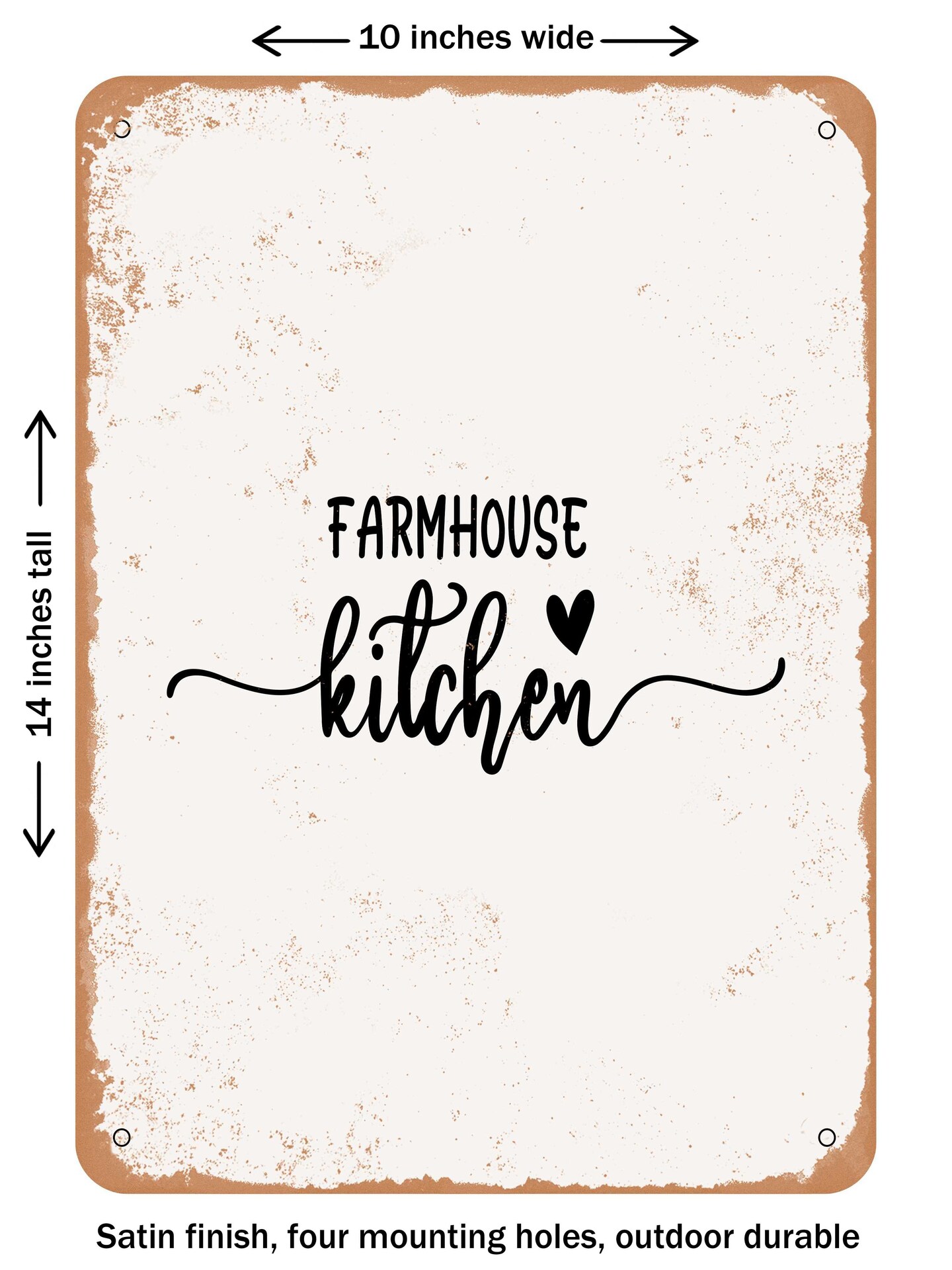 DECORATIVE METAL SIGN - Farmhouse Kitchen - Vintage Rusty Look | Michaels