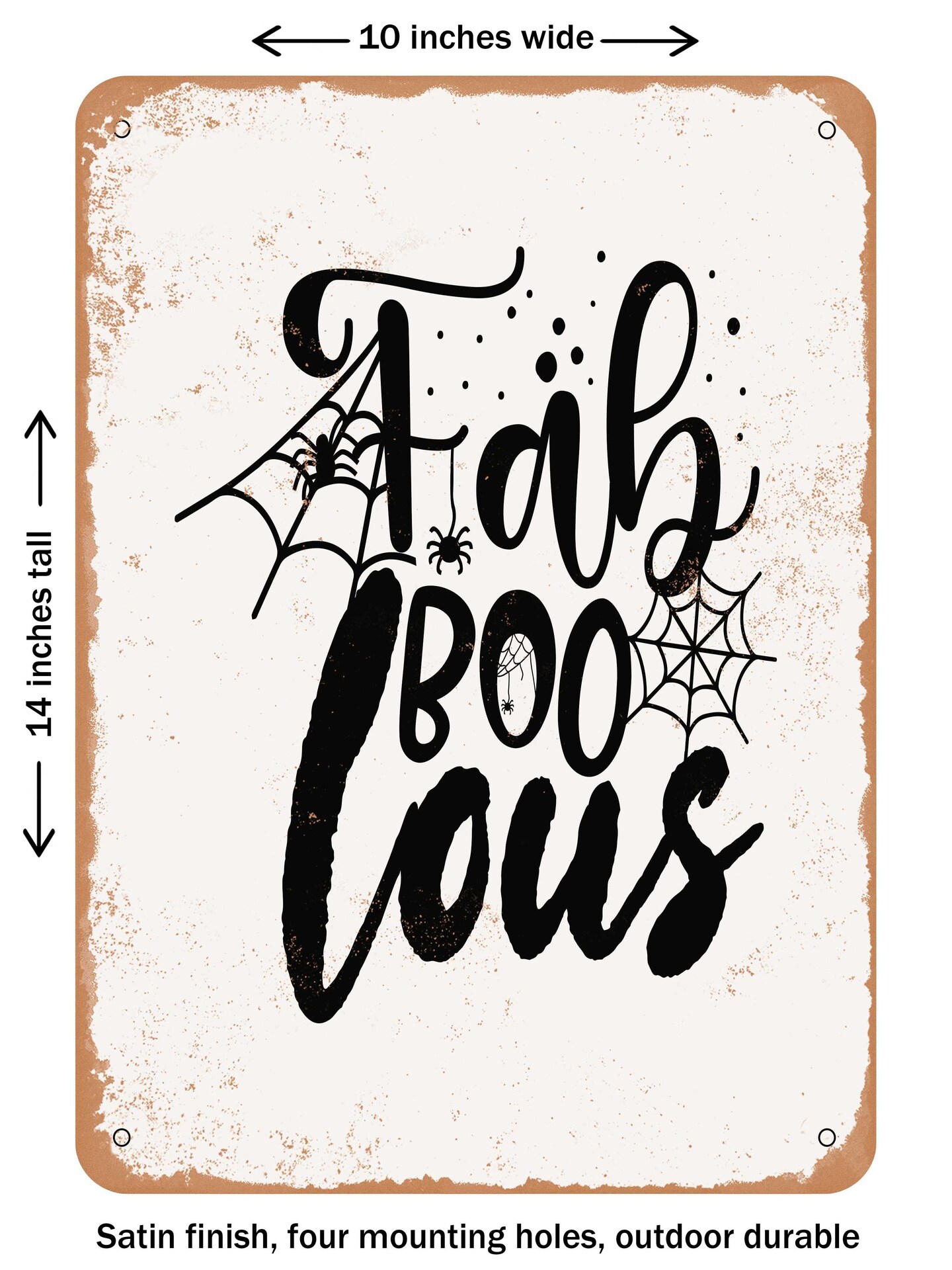 DECORATIVE METAL SIGN - Fab Boo Lous - 2 - Vintage Rusty Look | Michaels