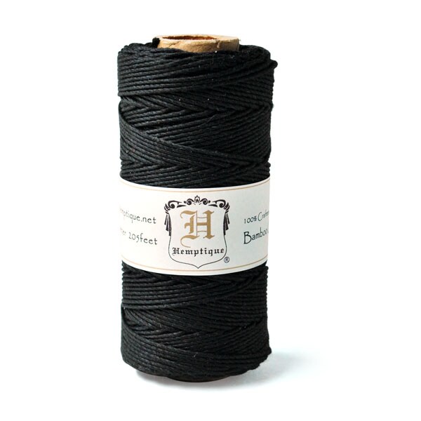 Hemptique Bamboo Cord Spool, Black | Michaels