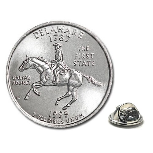 Delaware State Quarter Coin Lapel Pin Uncirculated U.S. Quarter 1999 ...