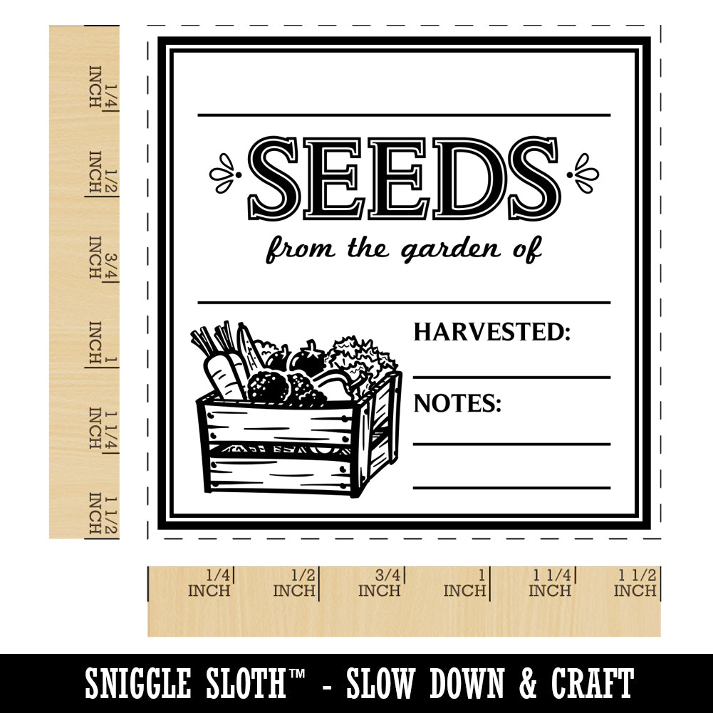 Fill-in Blank Seeds from the Garden of Vegetable Crate Self-Inking ...