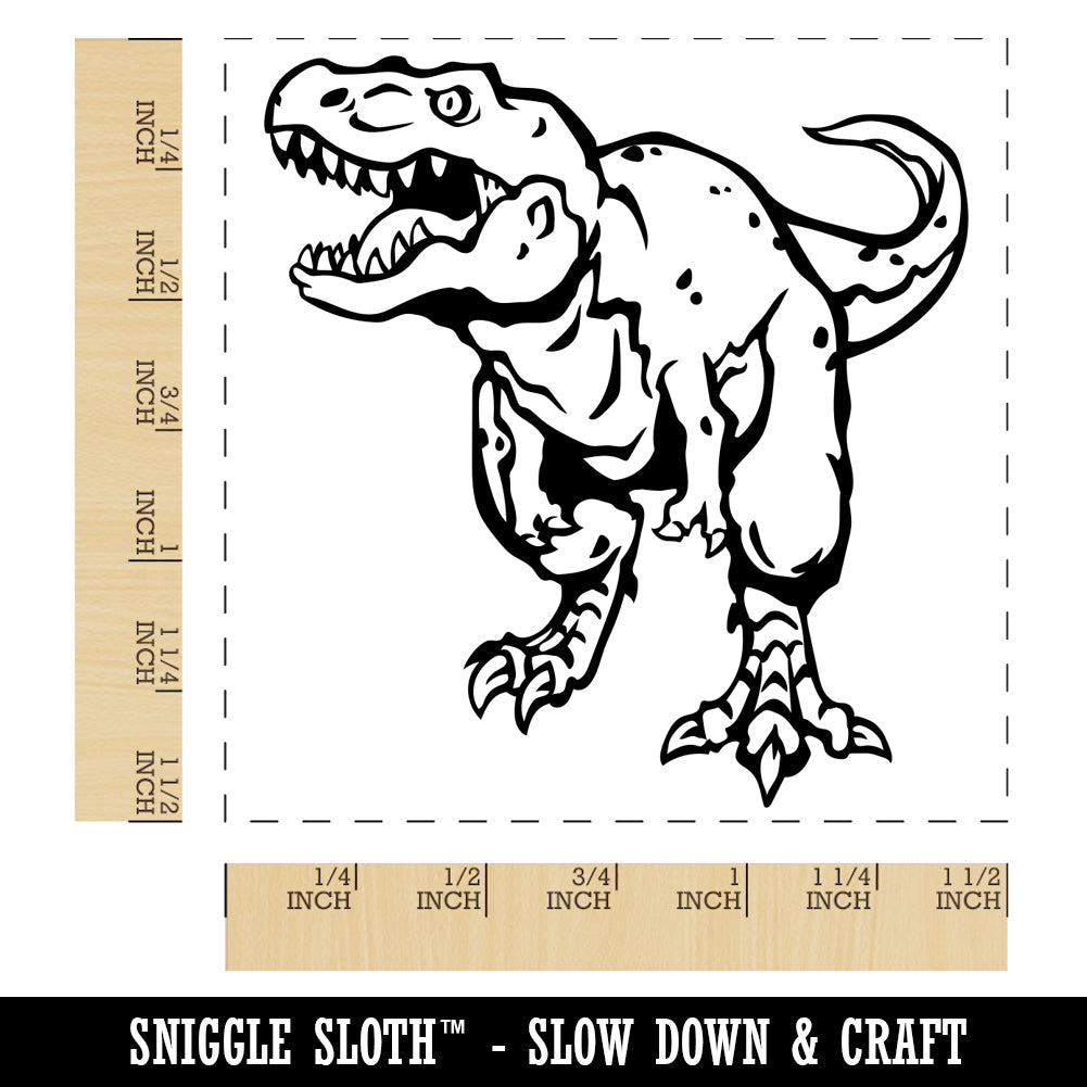Tyrannosaurus Rex T-Rex Dinosaur on the Hunt Self-Inking Rubber Stamp ...