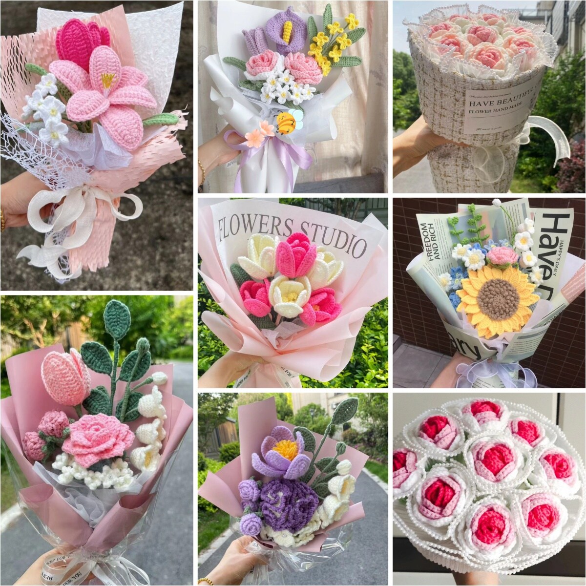 Personalized Crochet Flower Bouquets: Ideal for Anniversaries, Weddings ...