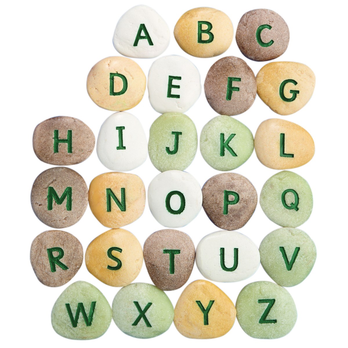 Yellow Door Uppercase Alphabet Pebbles | Michaels