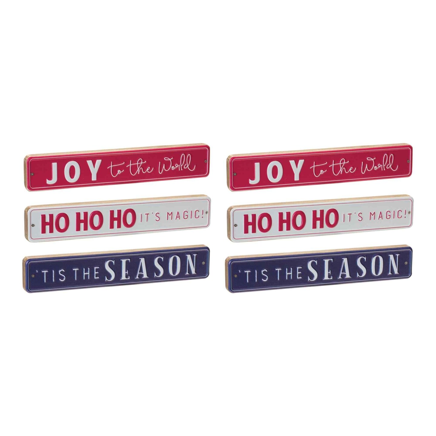 Melrose Sentiment Christmas Wall Signs - 12" - Set of 6 | Michaels
