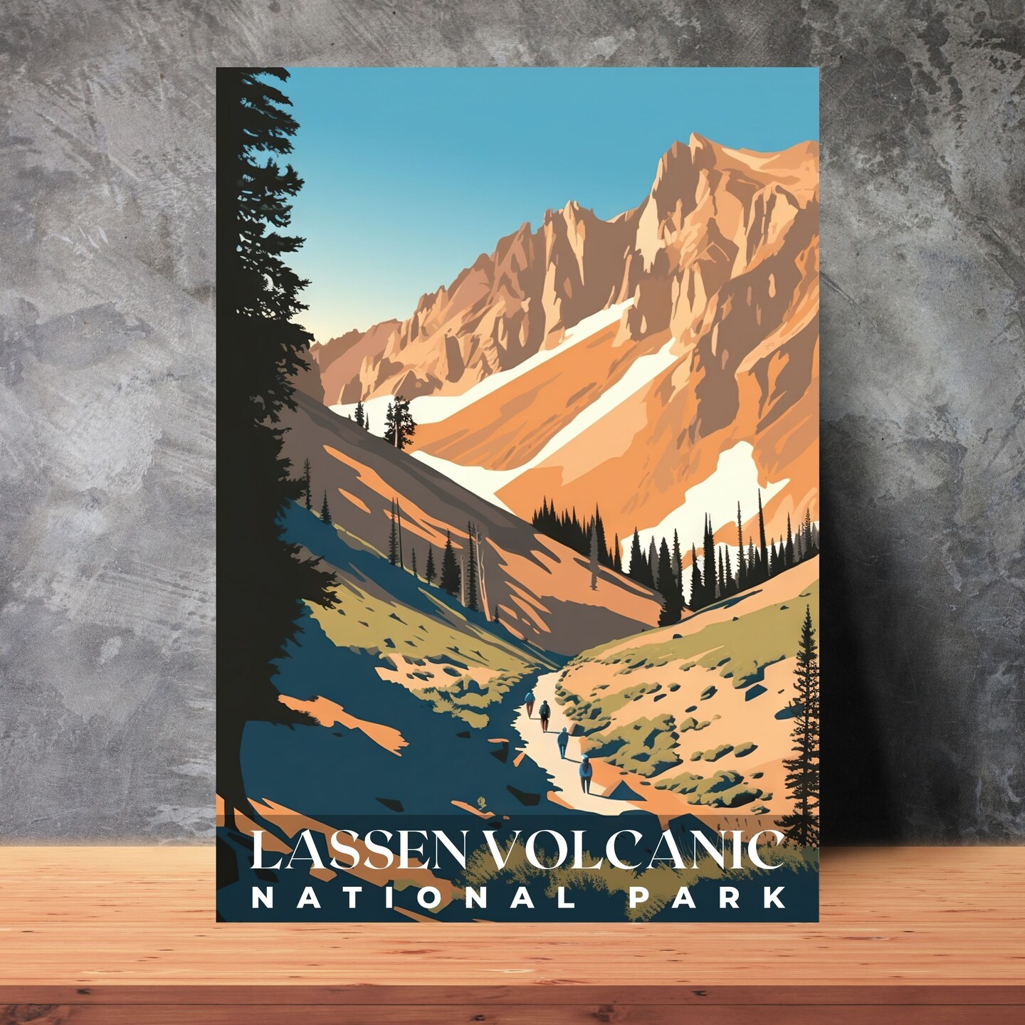Lassen Volcanic National Park Poster, Travel Art, Office Poster, Home ...