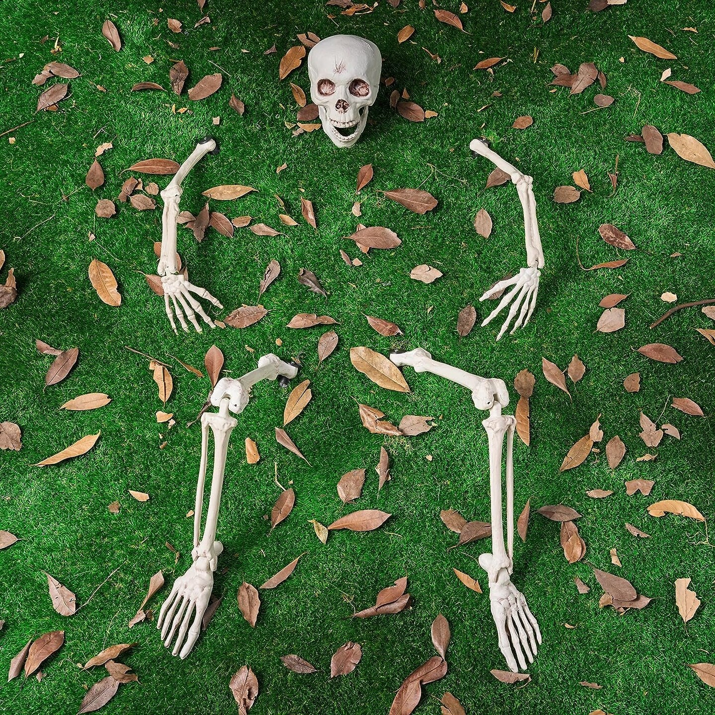 5 PCS Life Size Groundbreaker Skeleton Stakes Halloween Decorations ...
