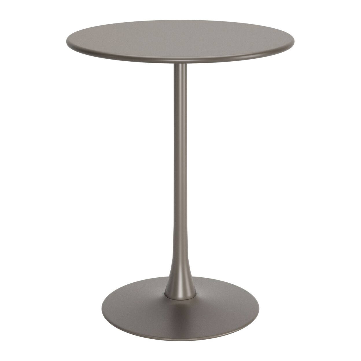 Soleil Bar Table Taupe Modern Aluminum Outdoor Furniture 40 Inch Tall ...
