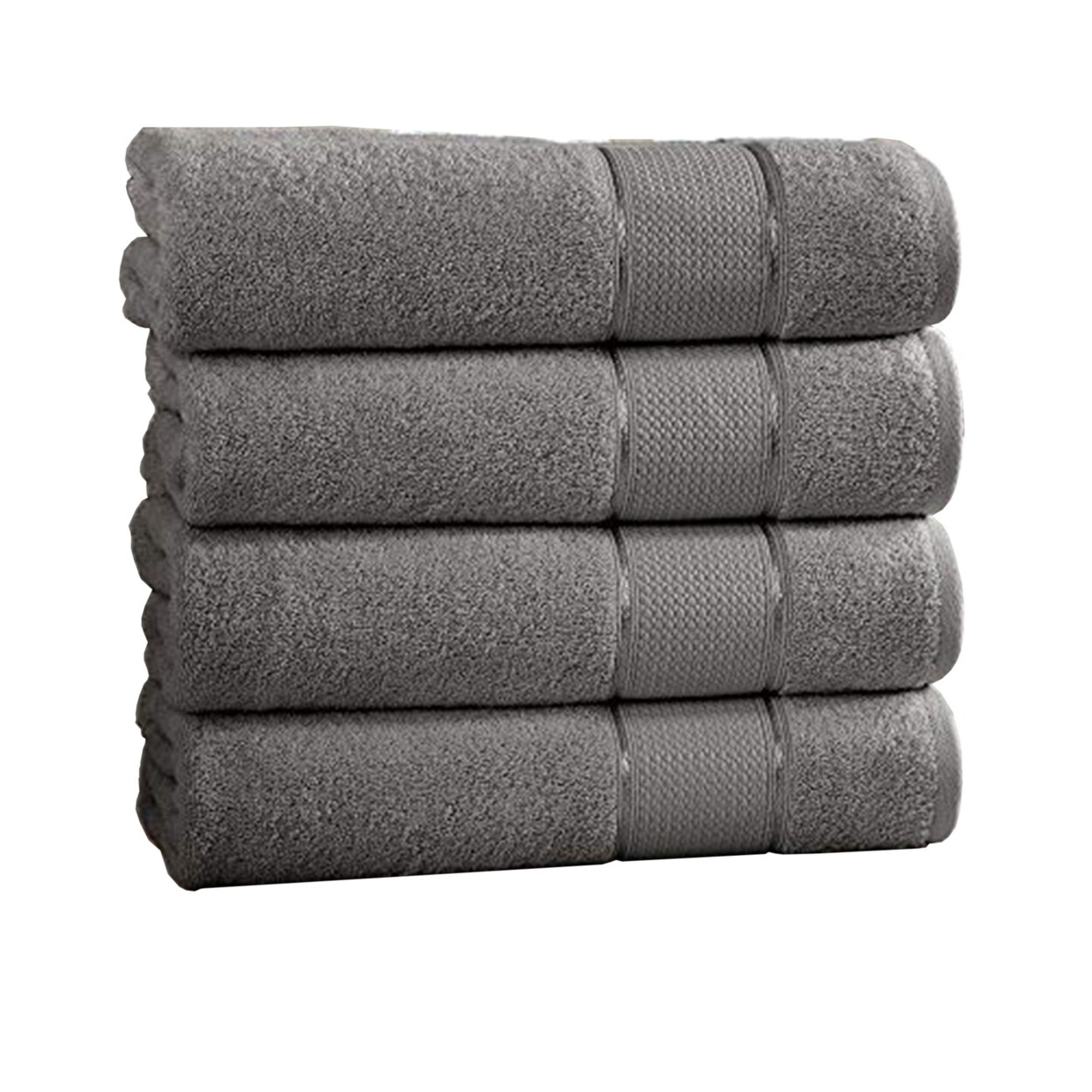 Saltoro Sherpi Bergamo 4 Piece Spun loft Bath Sheets with Twill Weave ...
