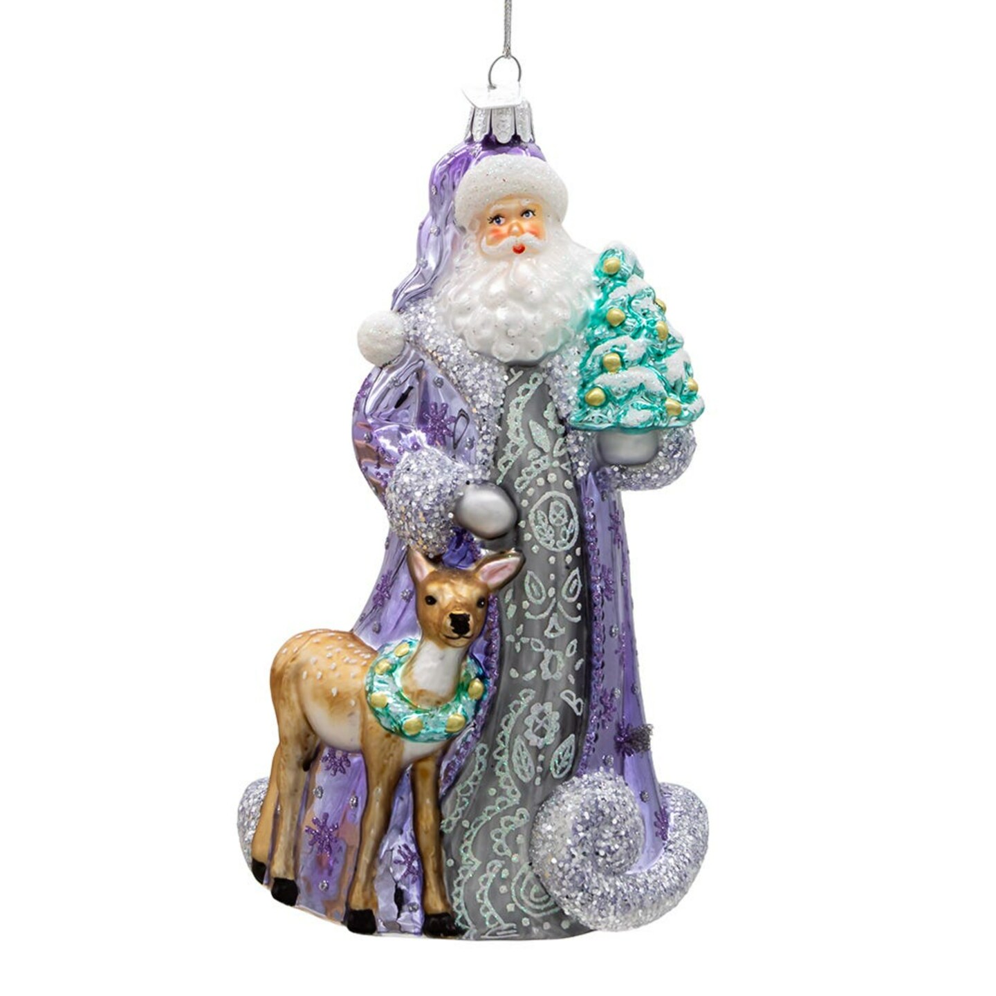 KSA 7" Bellissimo Periwinkle Santa Christmas Figurine Ornament | Michaels