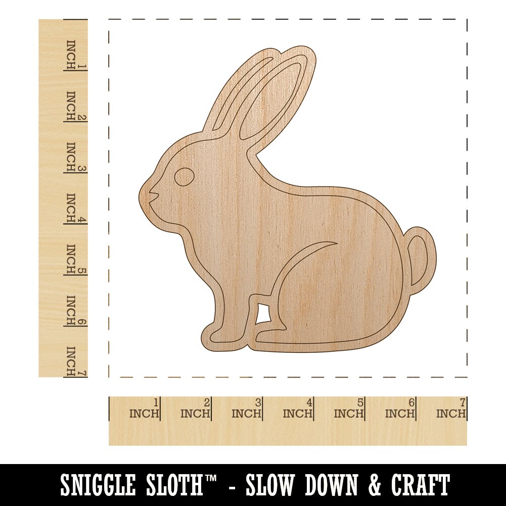 Resting Rabbit Bunny Easter Unfinished Wood Shape Piece Cutout for DIY ...
