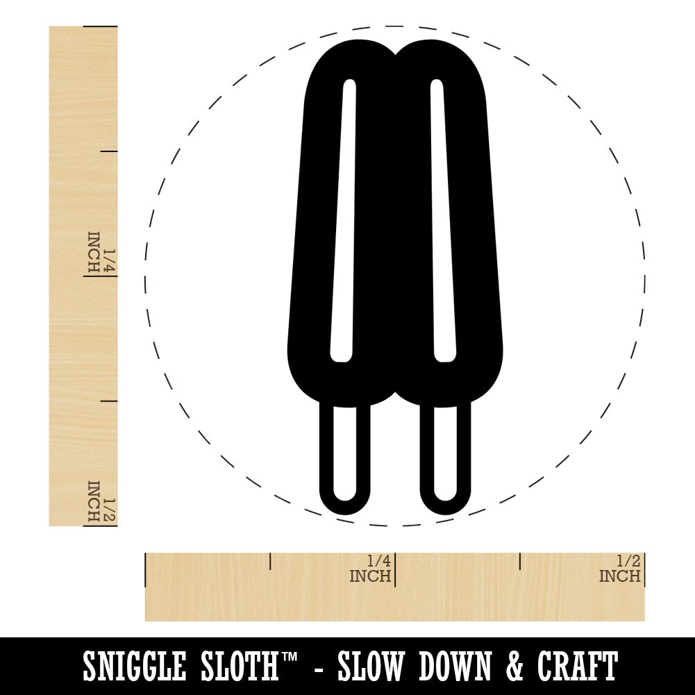 Double Ice Cream Bar Frozen Treat Popsicle Self-Inking Rubber Stamp for ...