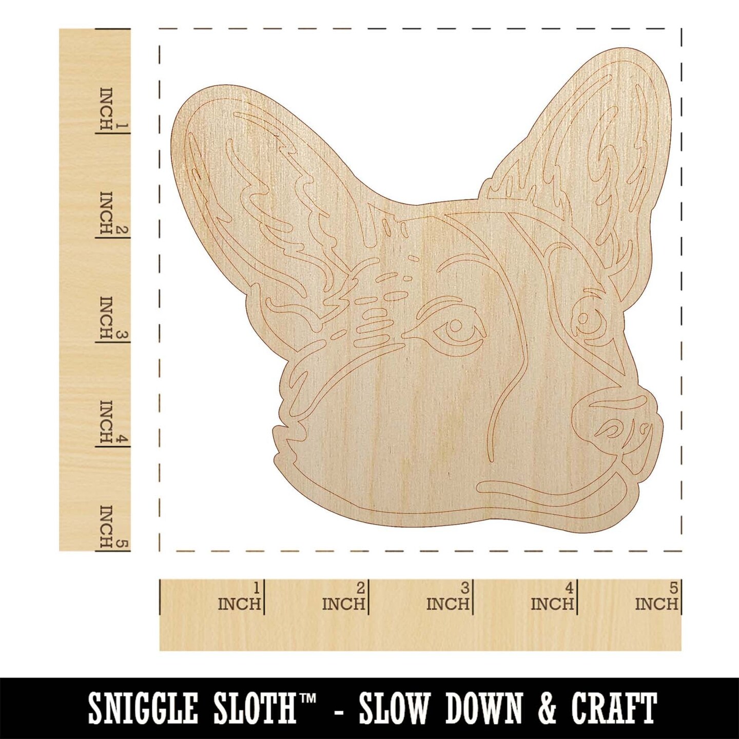 Cardigan Welsh Corgi Head Unfinished Wood Shape Piece Cutout for DIY ...