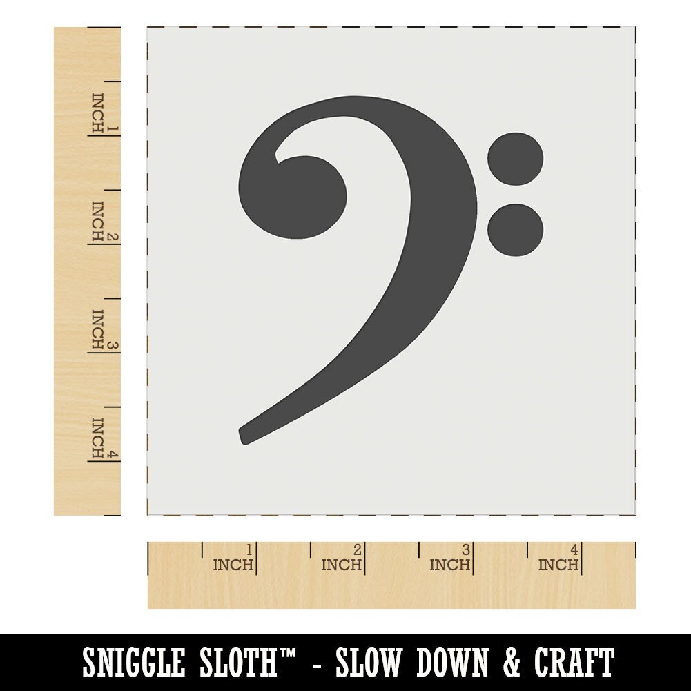 Bass Clef Music Wall Cookie DIY Craft Reusable Stencil | Michaels