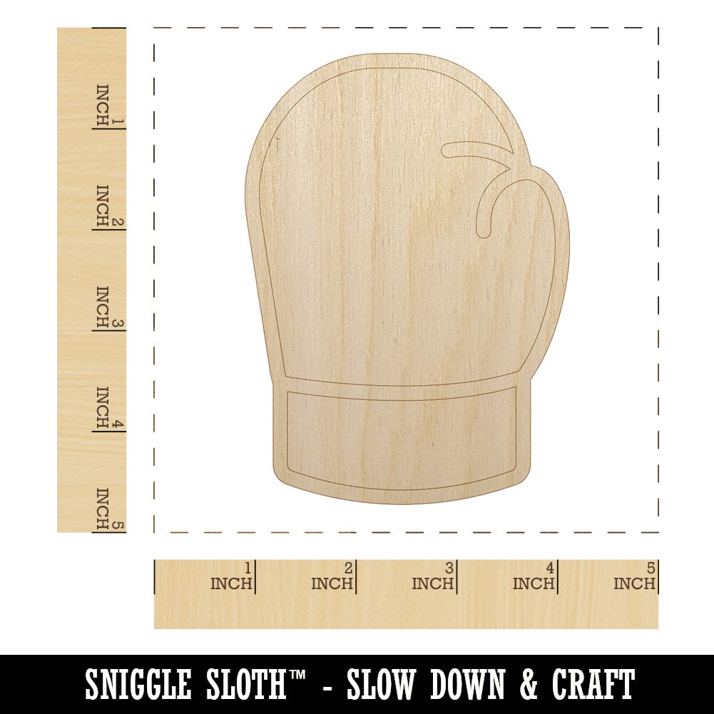 Boxing Glove Outline Unfinished Wood Shape Piece Cutout for DIY Craft ...