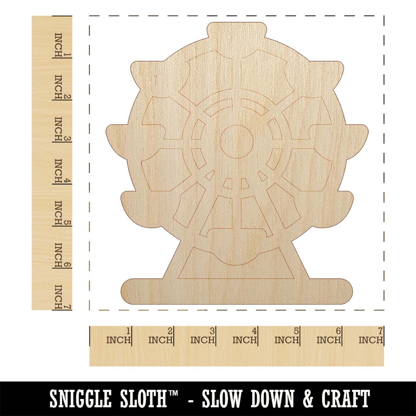 Ferris Wheel Amusement Park Unfinished Wood Shape Piece Cutout for DIY ...