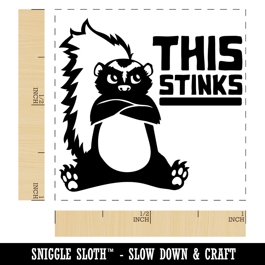 This Stinks Says the Grumpy Skunk Self-Inking Rubber Stamp Ink Stamper ...