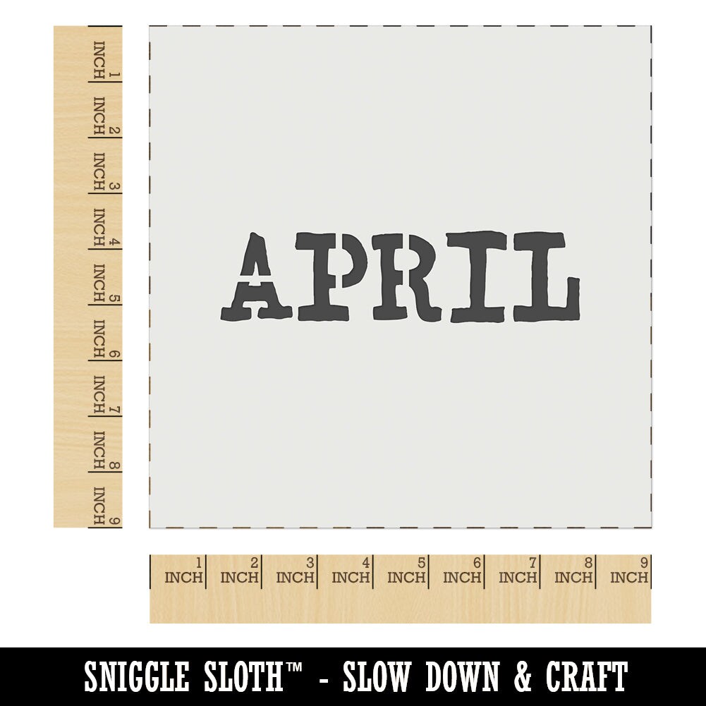 April Month Calendar Fun Text Wall Cookie DIY Craft Reusable Stencil ...
