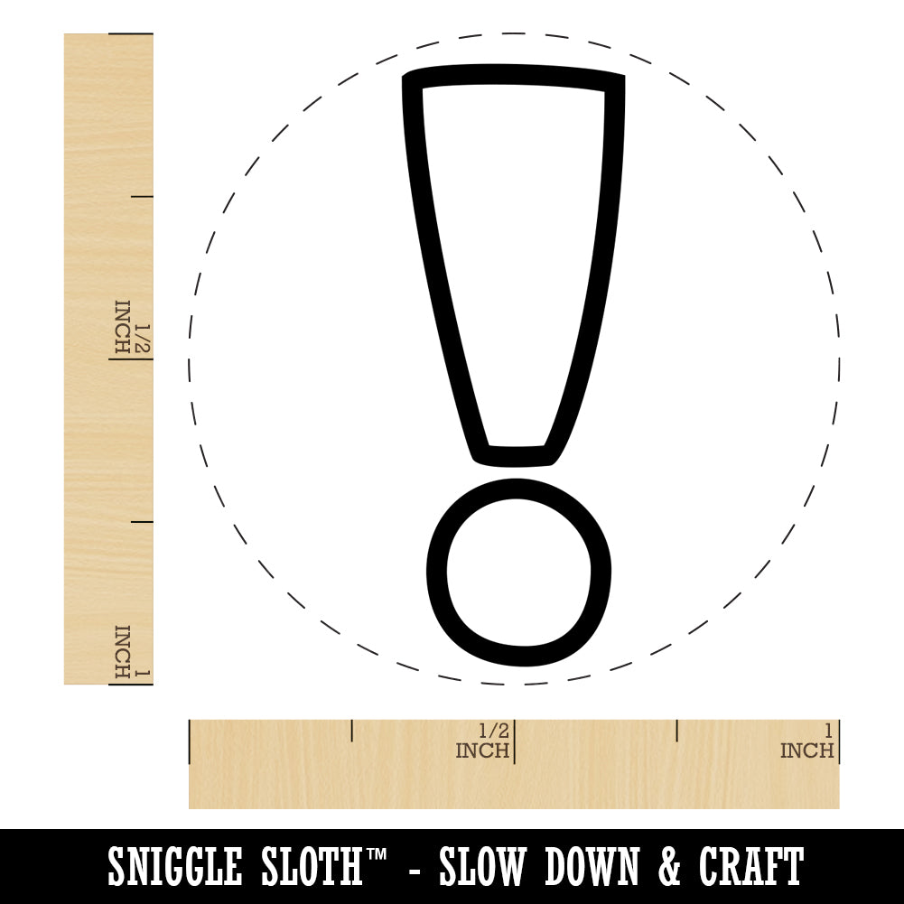 Exclamation Mark Punctuation Outline Self-Inking Rubber Stamp for ...