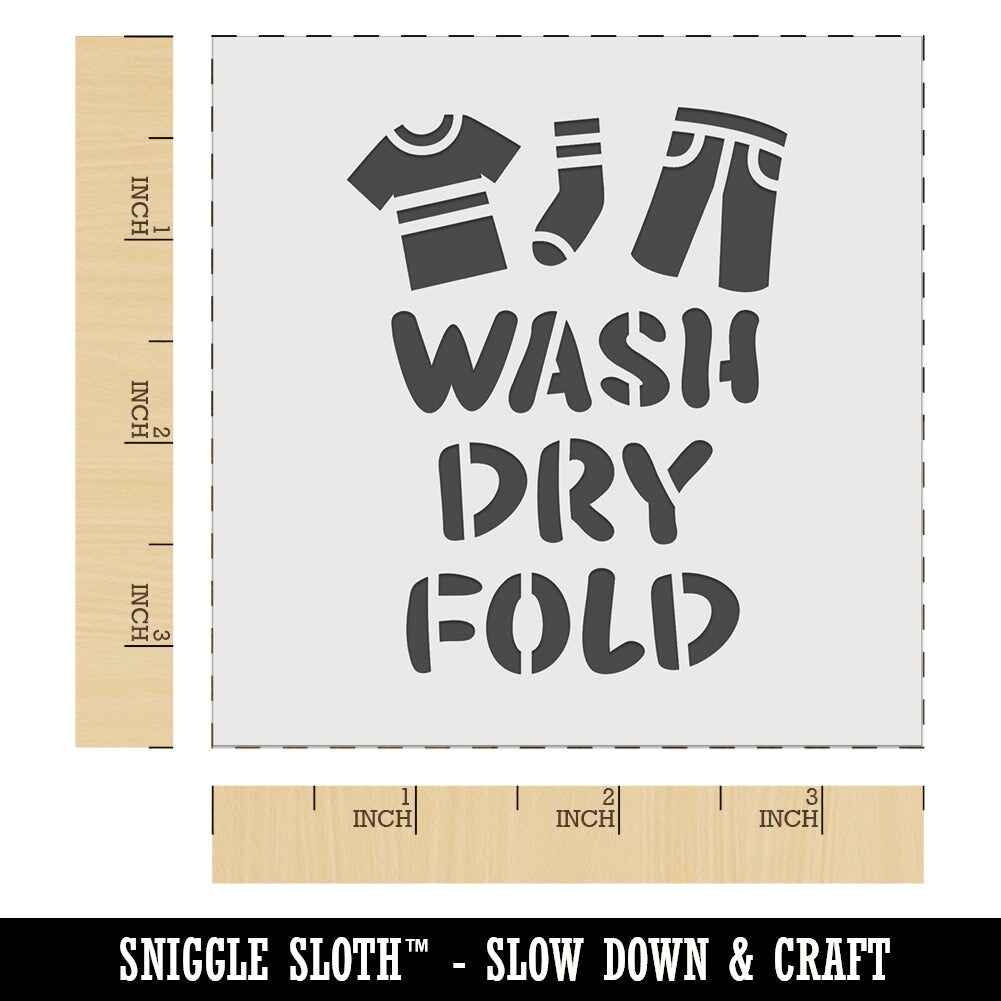 Laundry Wash Dry Fold Wall Cookie DIY Craft Reusable Stencil | Michaels