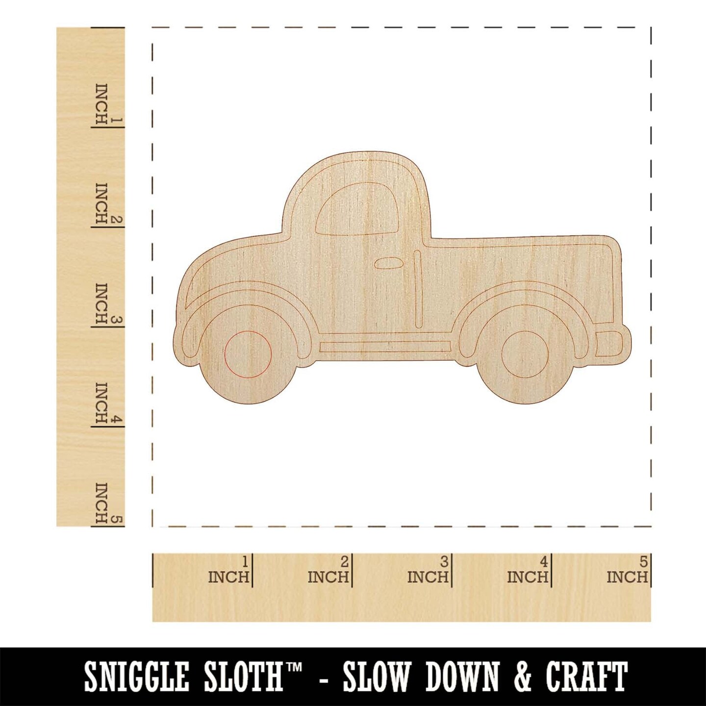 Cute Truck Unfinished Wood Shape Piece Cutout for DIY Craft Projects ...