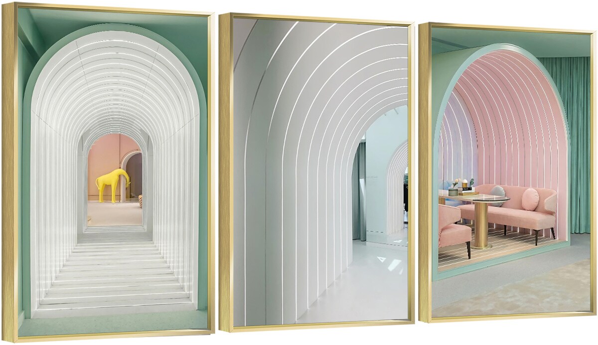 3 Set Framed Canvas Wall Art Oil Paintings - Through the Arch | Michaels