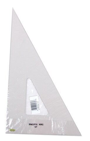 TRIANGLE 30/60 TOPAZ ACRYLIC W/INKING EDGE 12 INCH | Michaels